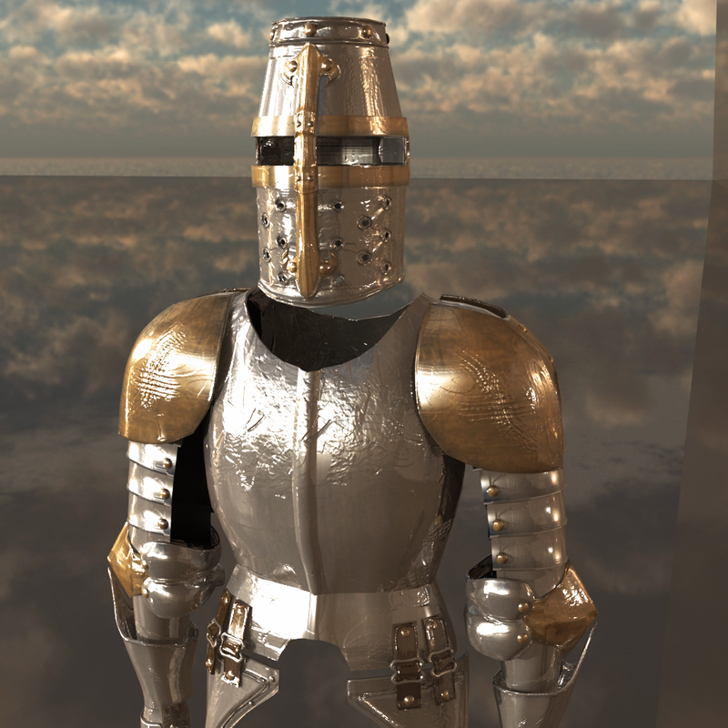3d knight armor model