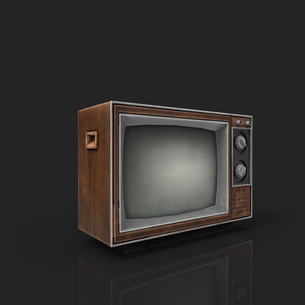 vintage tv 3d model