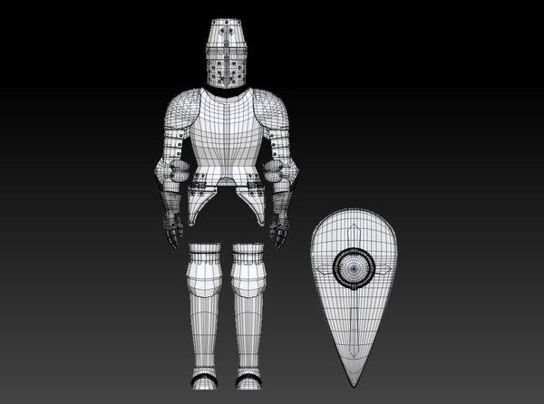 3d knight armor model