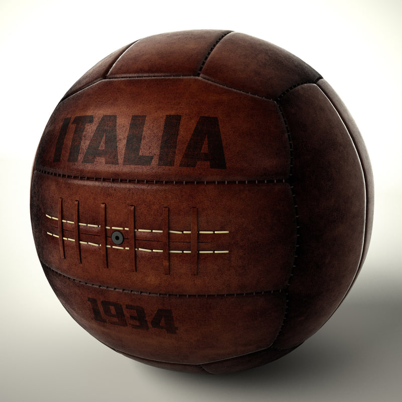 3d vintage soccer ball italy