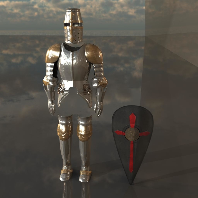 3d knight armor model