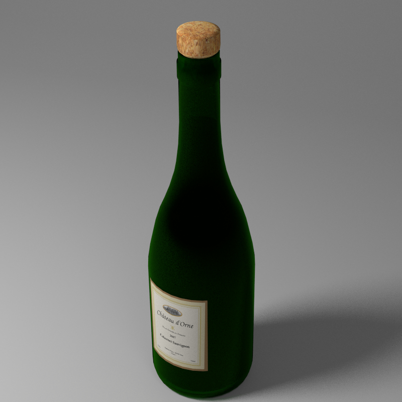 free 3ds model wine bottle