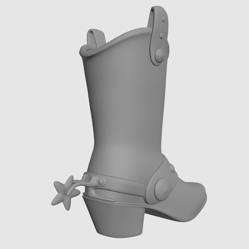 cowboy boot 3d max
