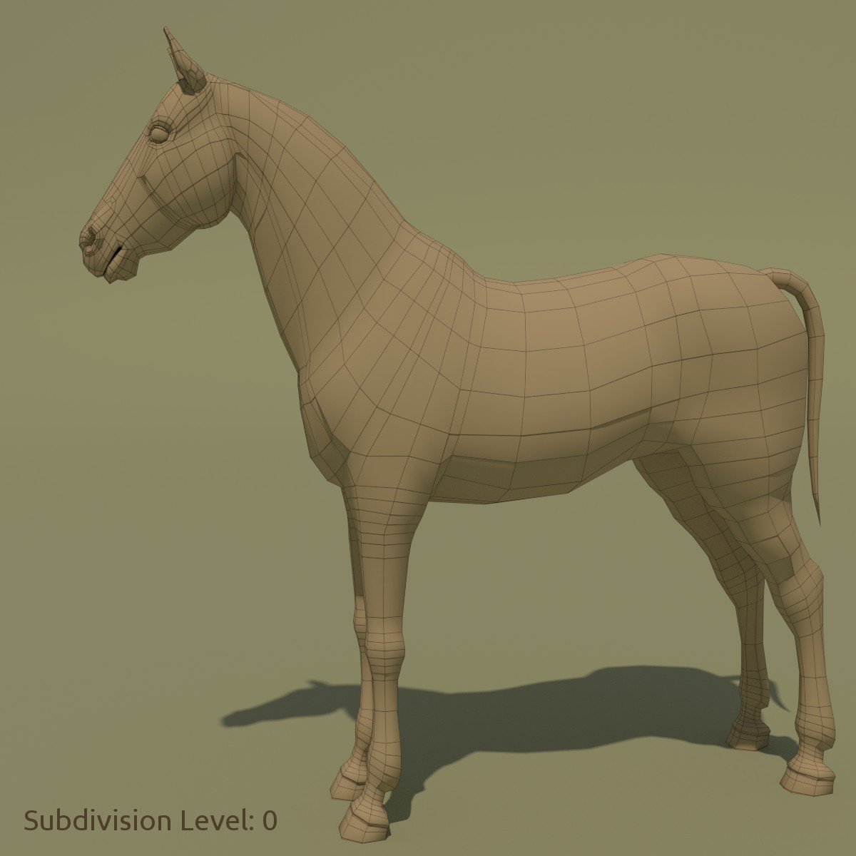 blender horse animations colour 3d 3ds
