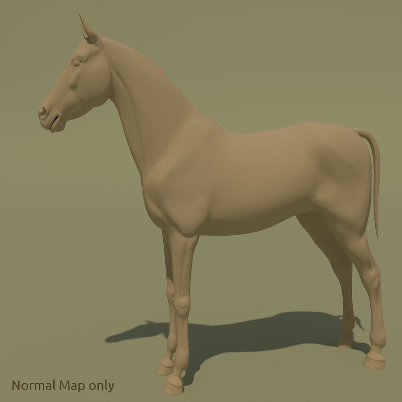blender horse animations colour 3d 3ds