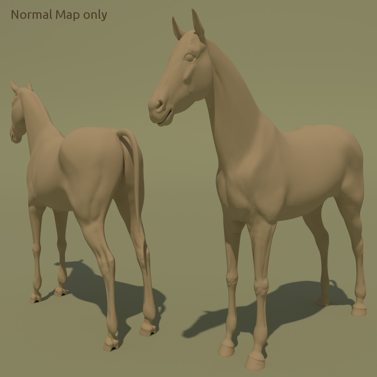 blender horse animations colour 3d 3ds
