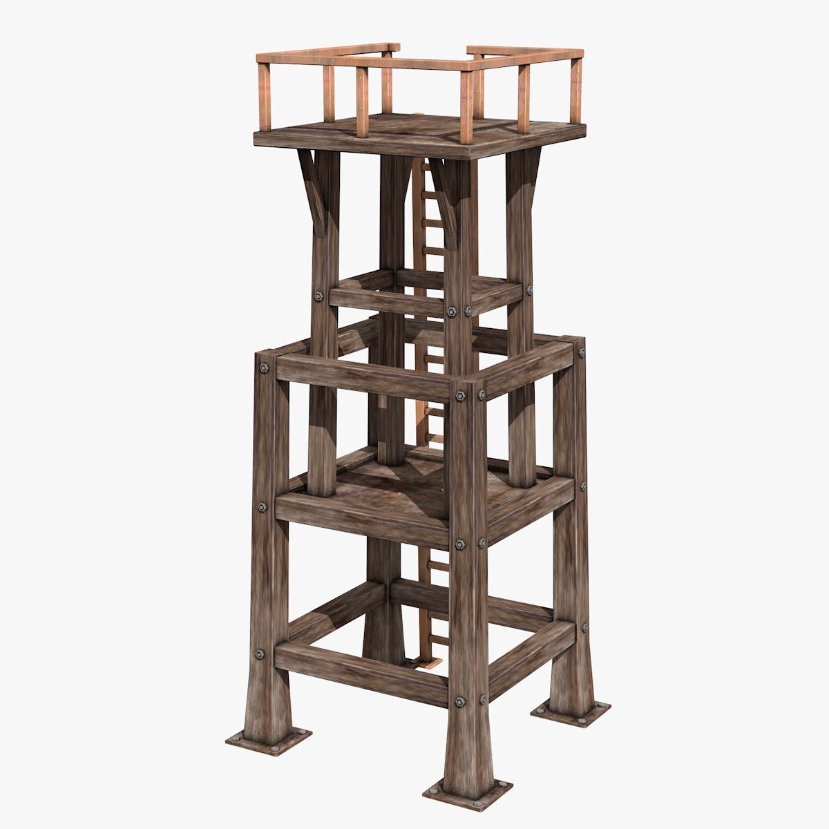 wooden tower 3d model