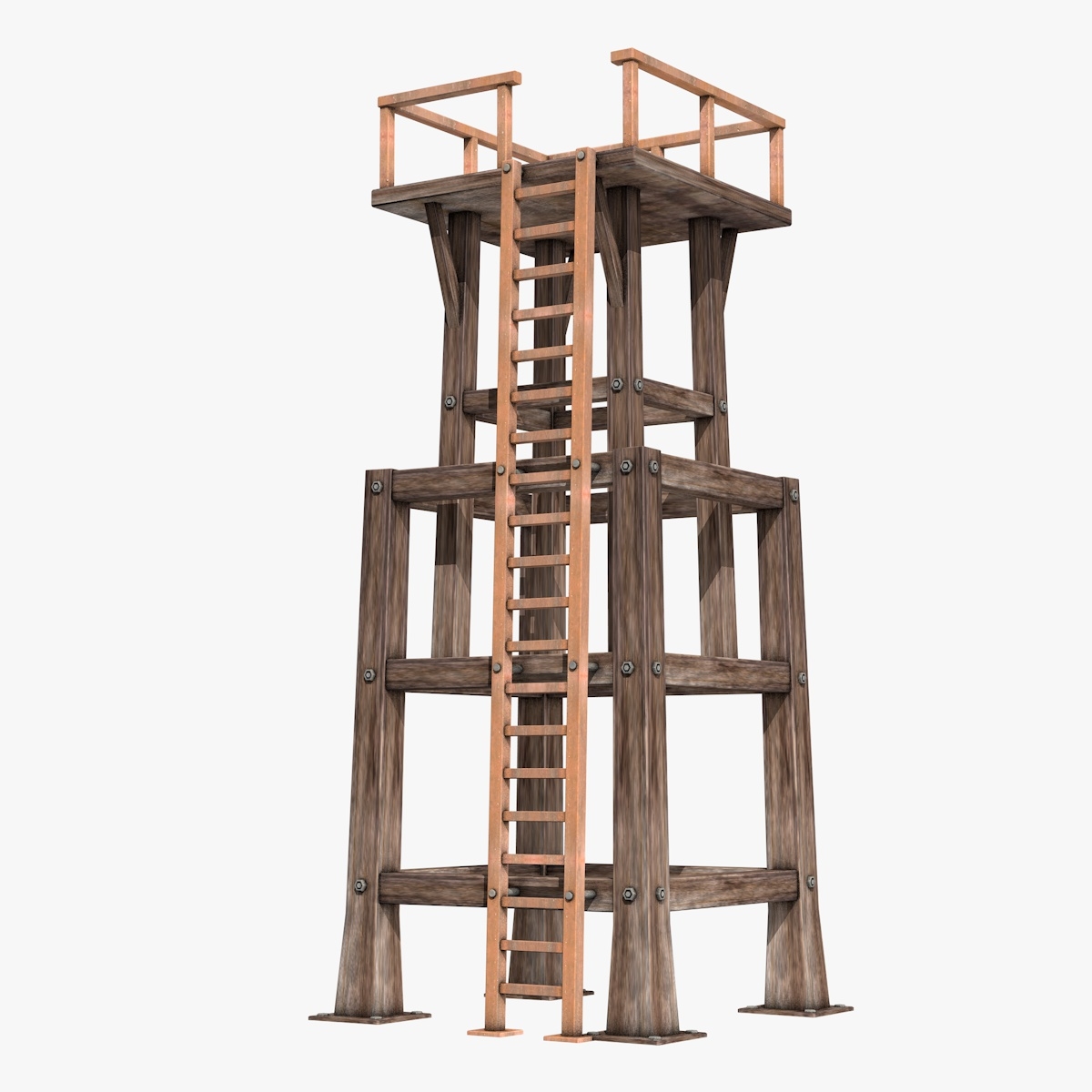 wooden tower 3d model