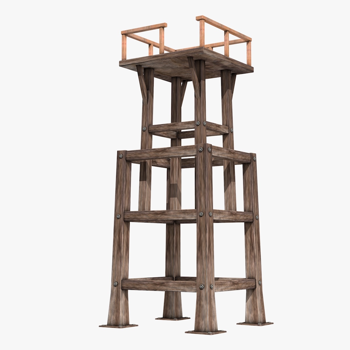 wooden tower 3d model