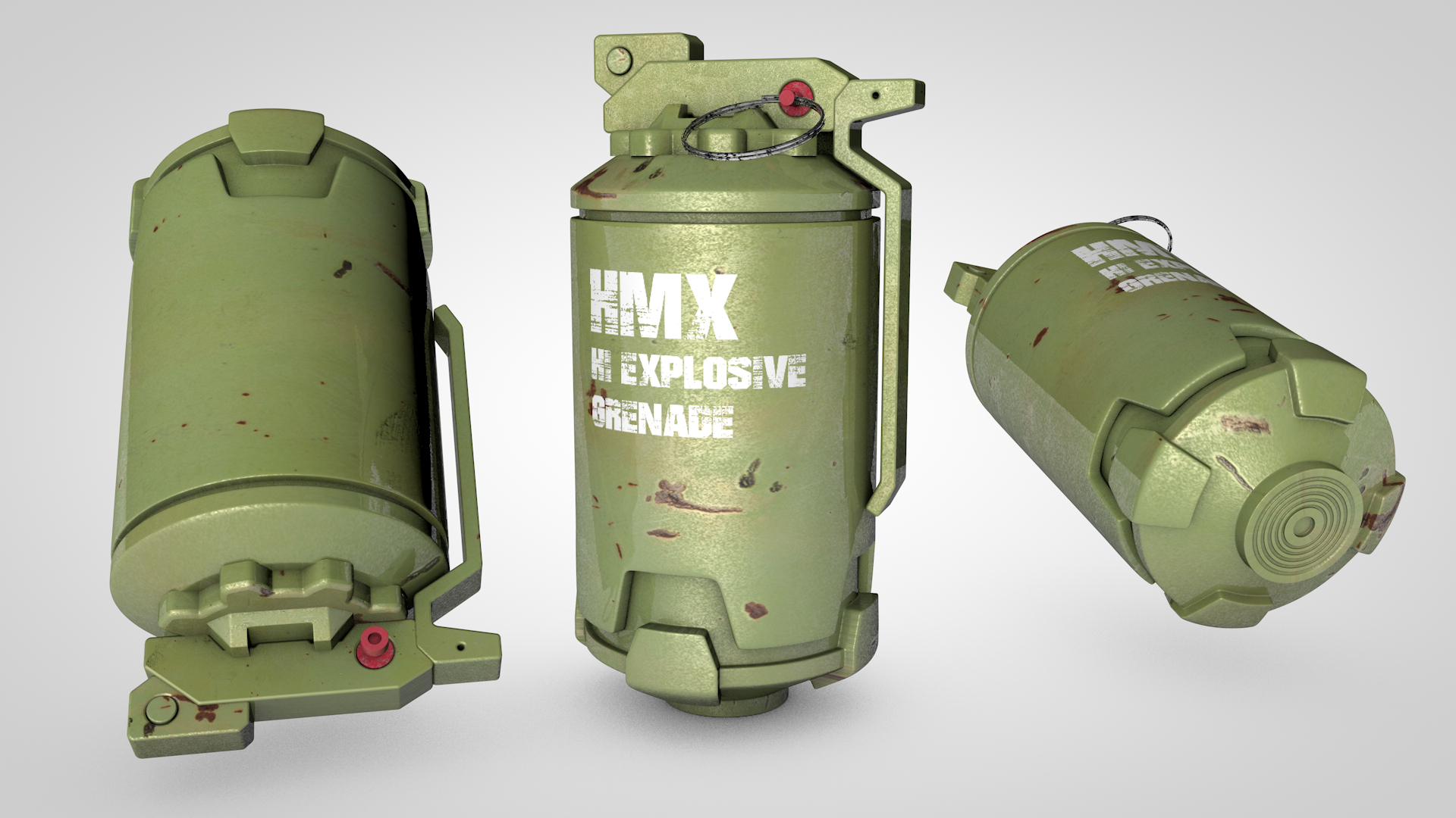 sci-fi grenade c4d