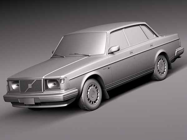 3d model sedan 1993 240