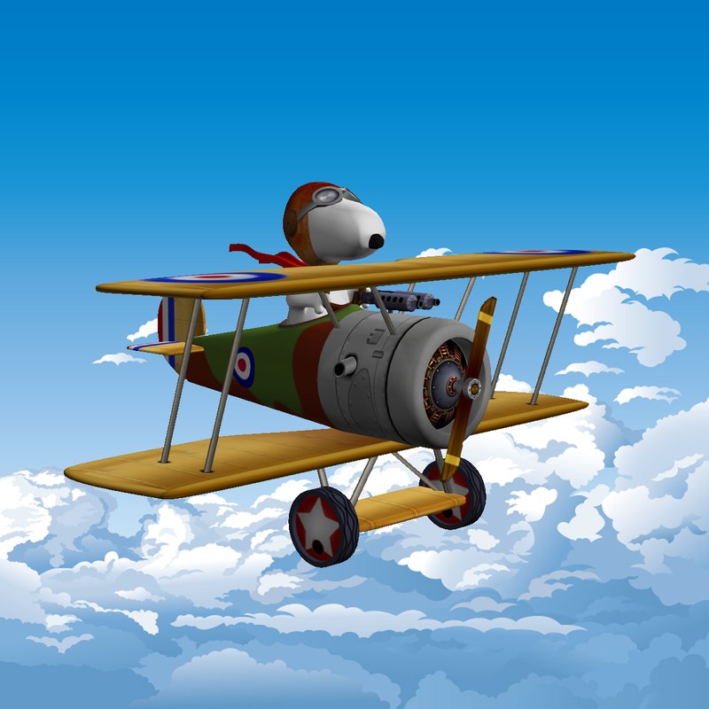 snoopy peanuts character obj