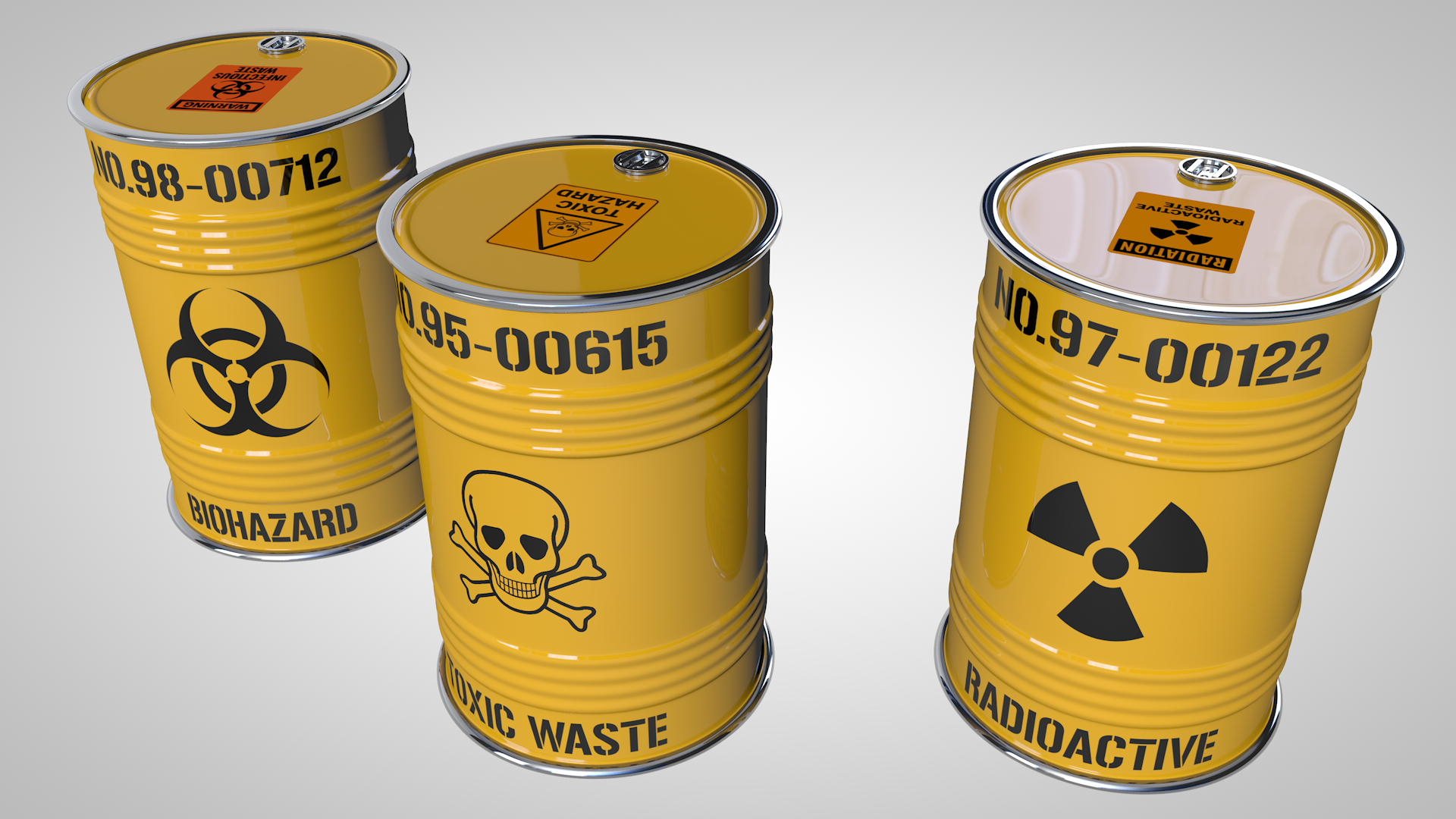 c4d waste barrels