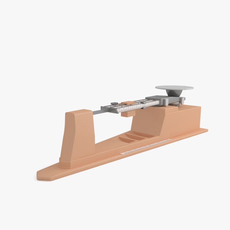 3d triple beam balance model