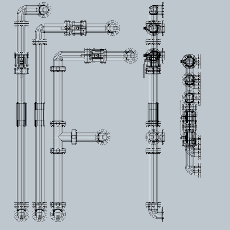pipe assembly 3d model