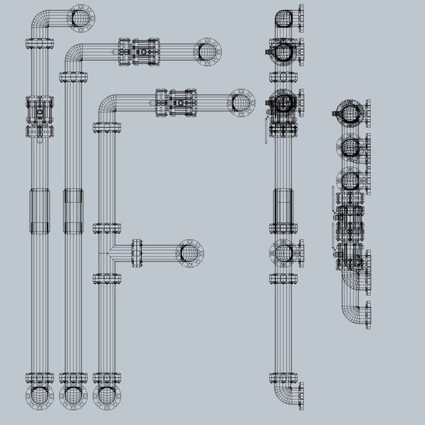 pipe assembly 3d model