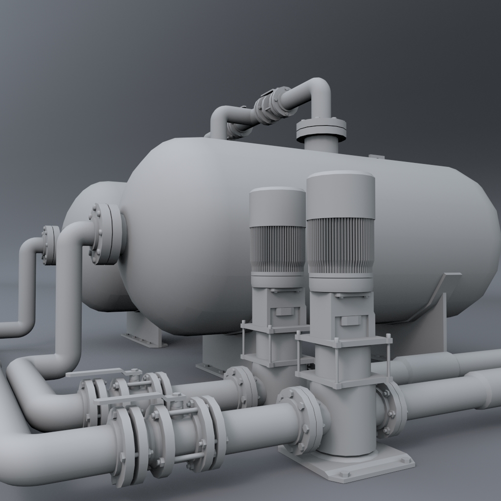 3d pipe assembly model