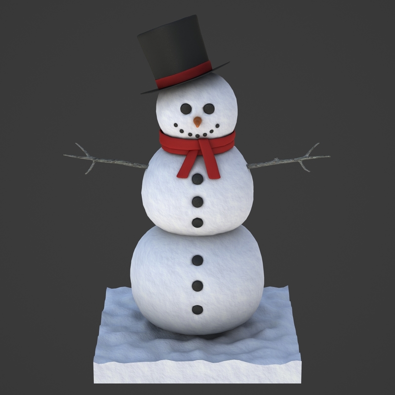 realistic snowman max