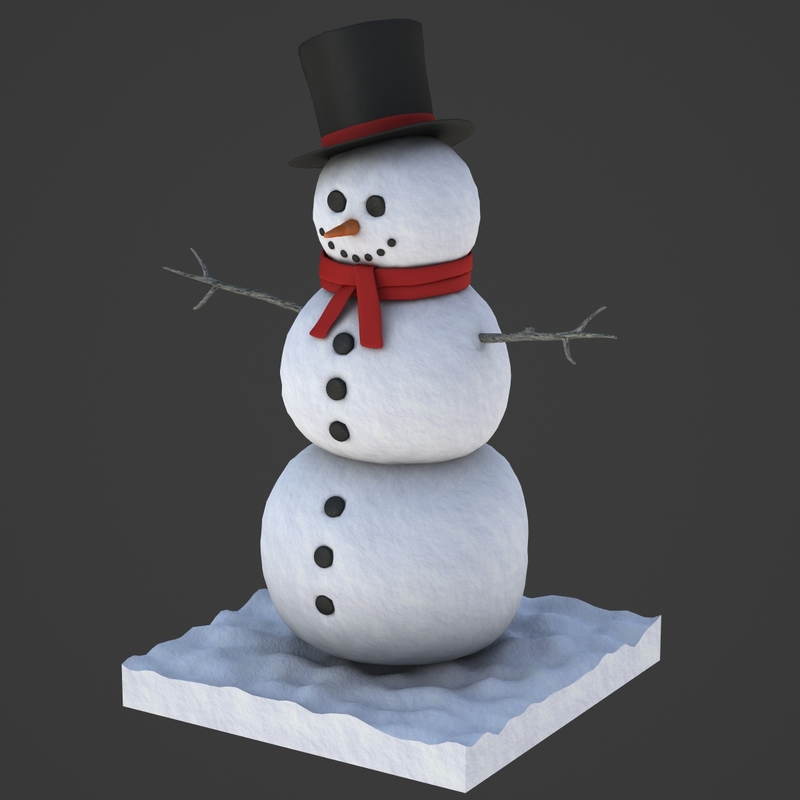 realistic snowman max