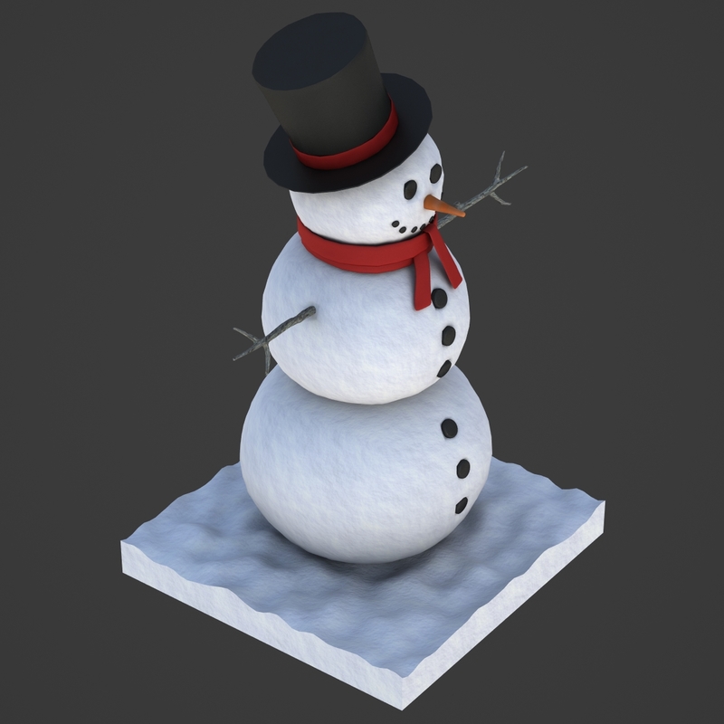 realistic snowman max