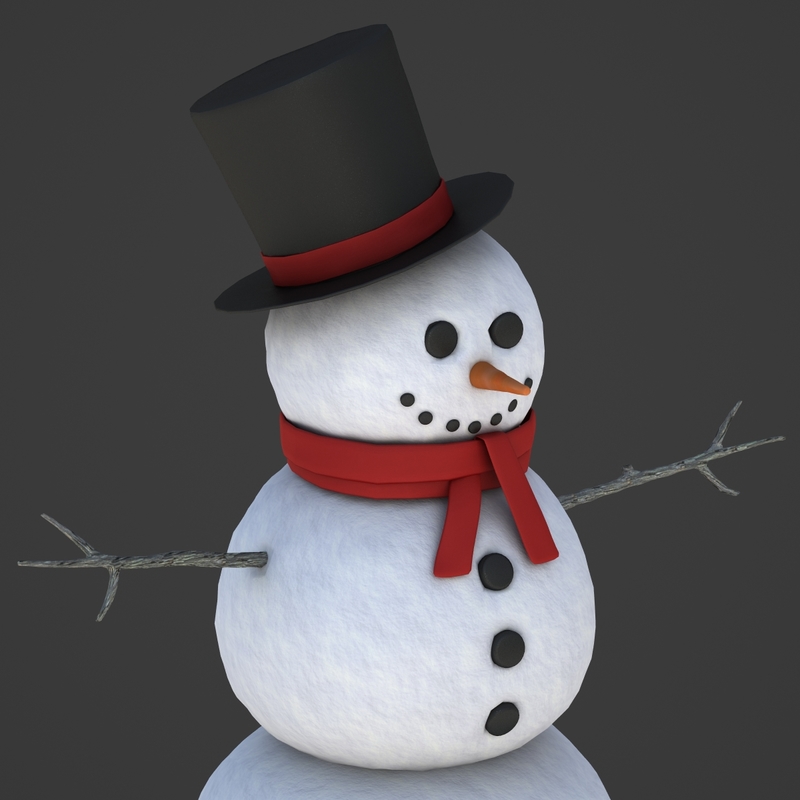 realistic snowman max