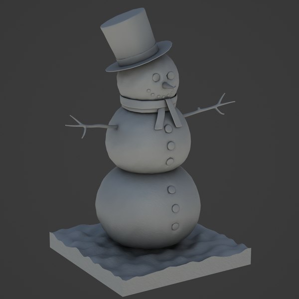 realistic snowman max