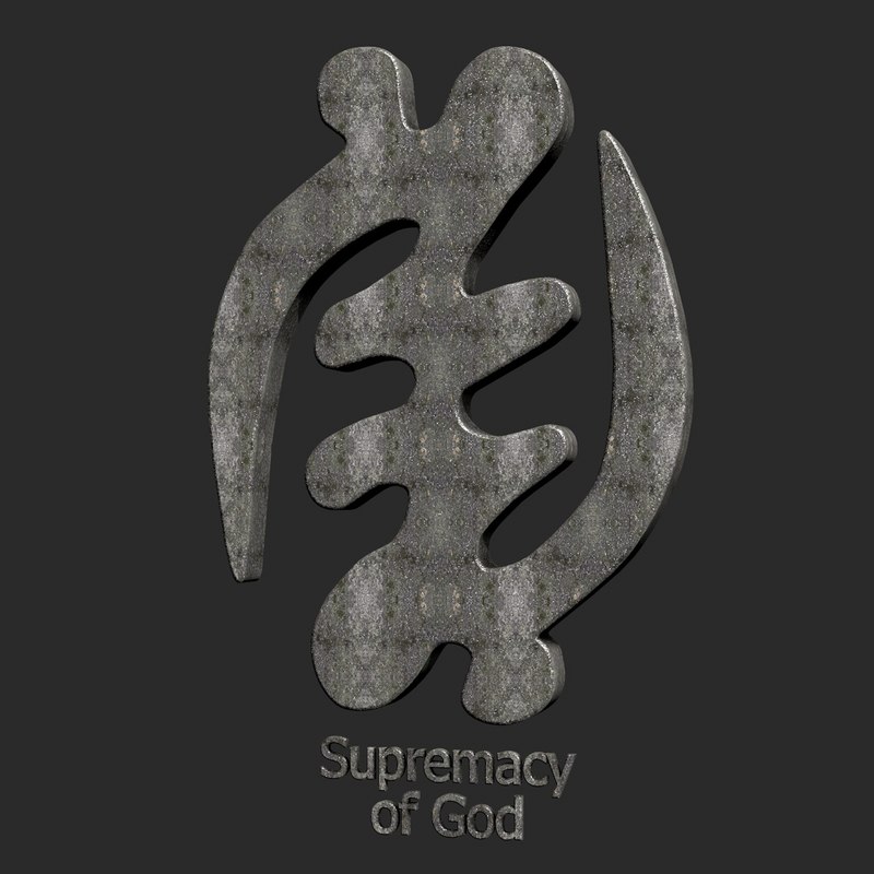 3d supremacy god symbol model