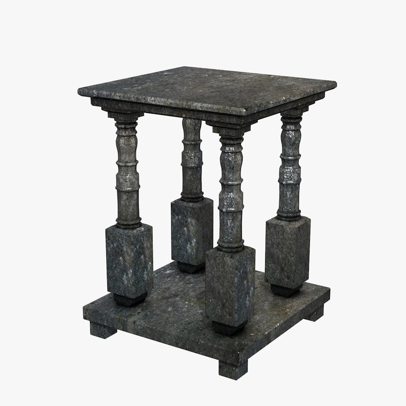 stone table 3d dxf