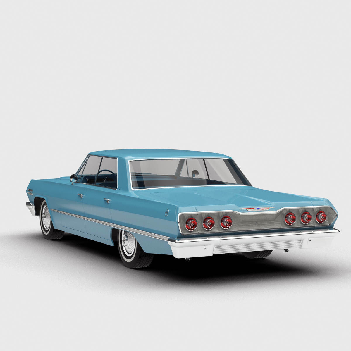 impala sedan 1963 3d model