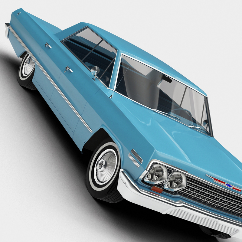 impala sedan 1963 3d model
