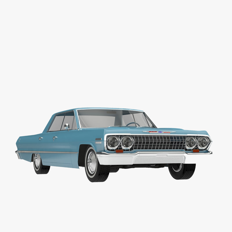 impala sedan 1963 3d model