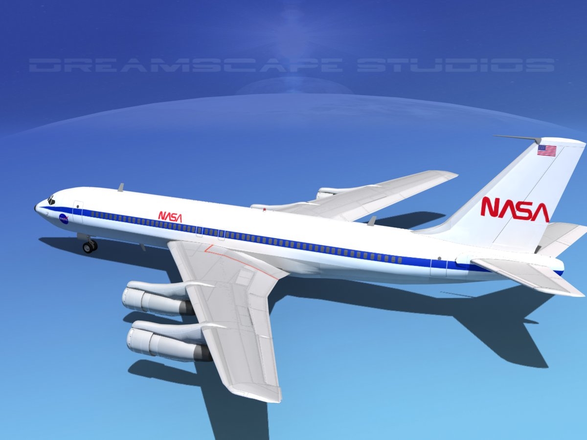 3d 707-320 airlines boeing 707 model