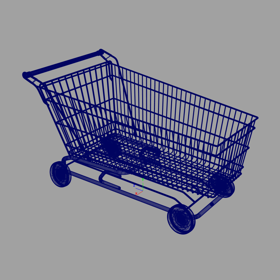 3d model shopping cart
