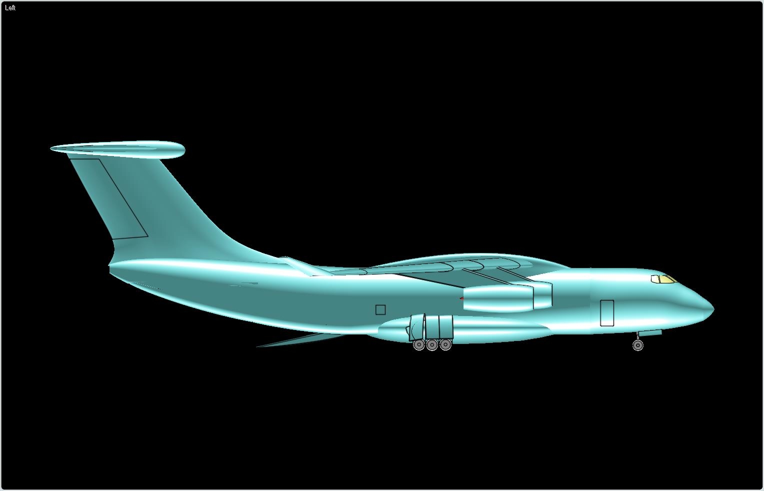 3ds max china y-20 transport aircraft