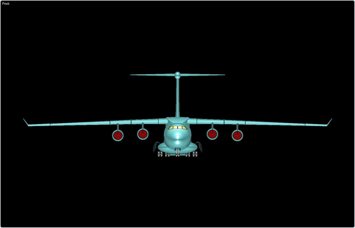 3ds max china y-20 transport aircraft