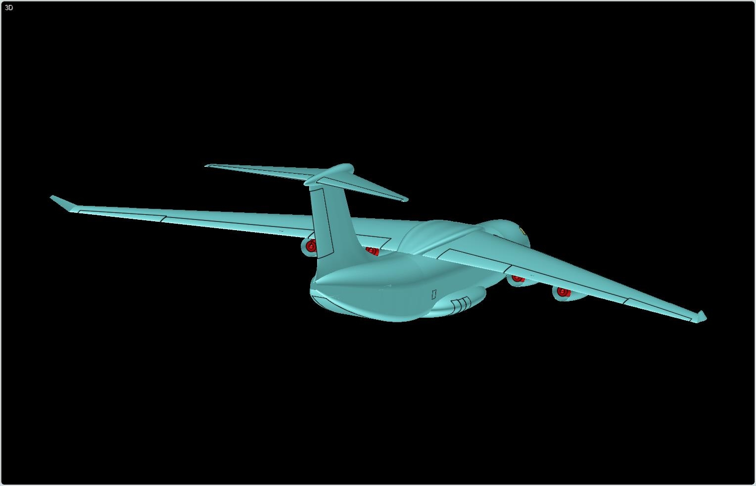 3ds max china y-20 transport aircraft