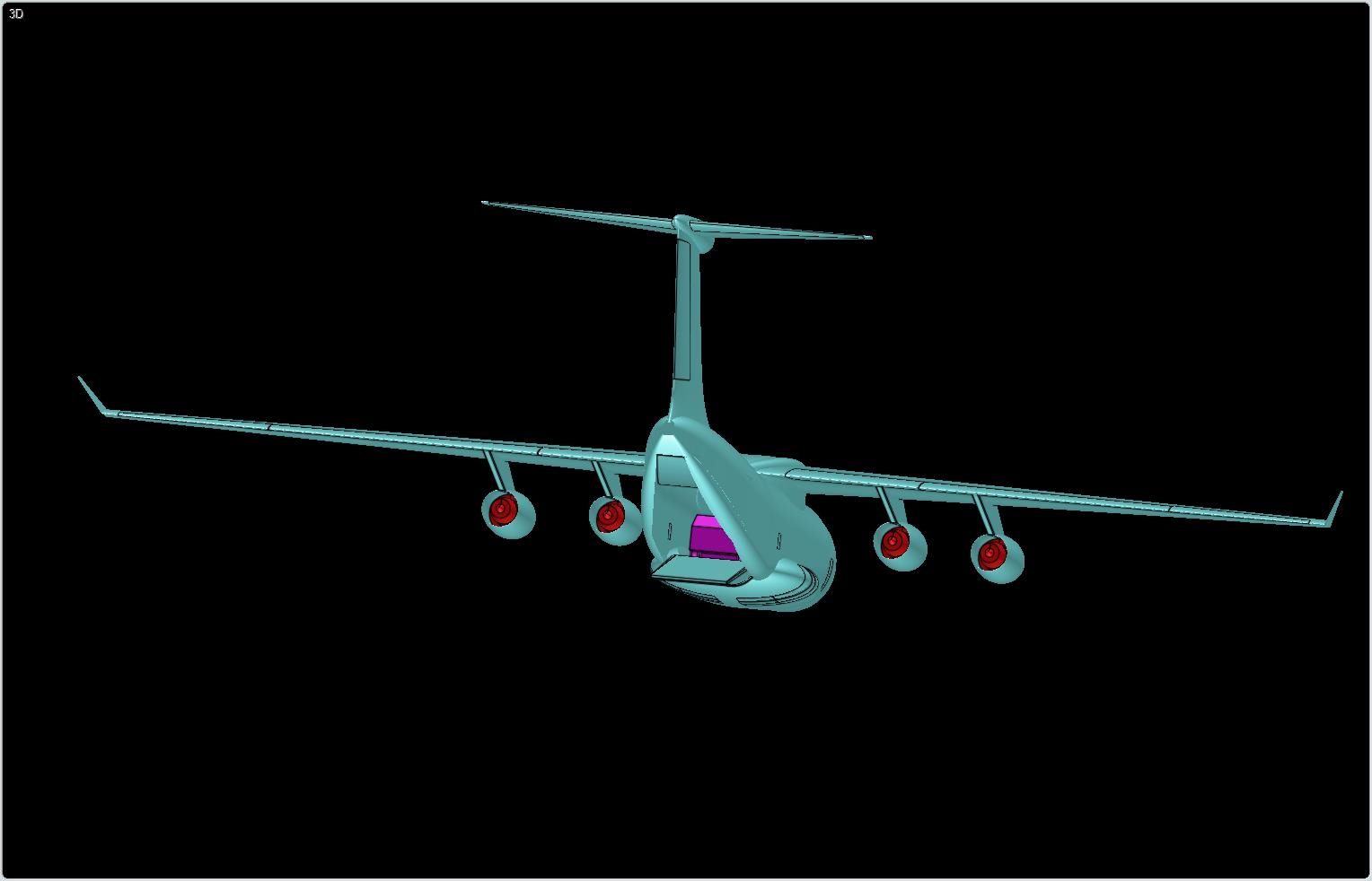 3ds max china y-20 transport aircraft
