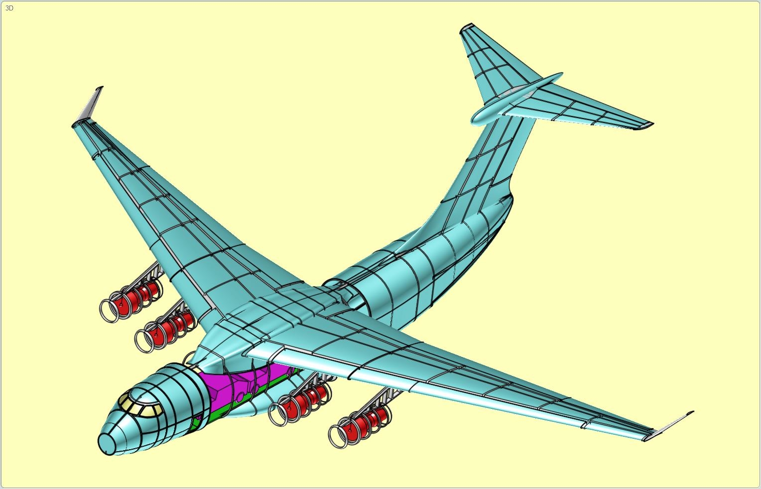 3ds max china y-20 transport aircraft