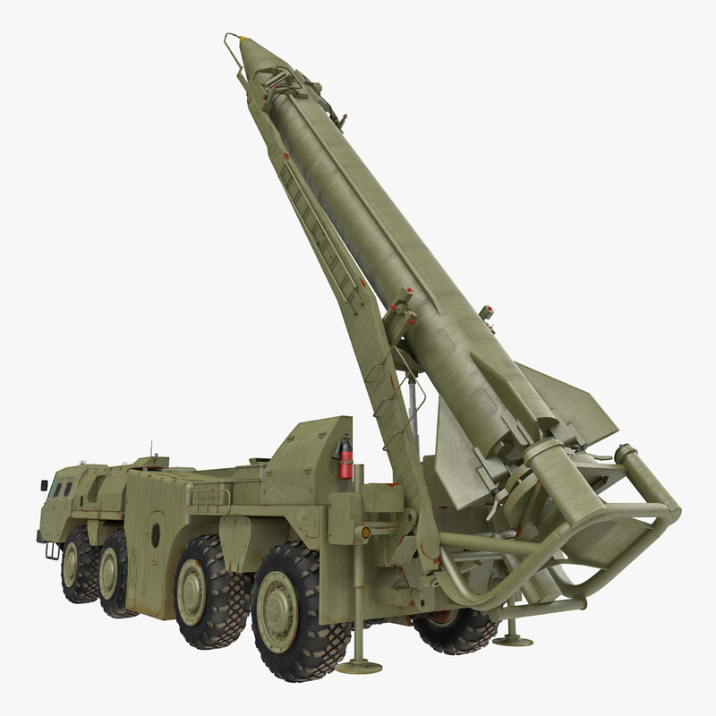 3d model of scud missile launcher maz-543