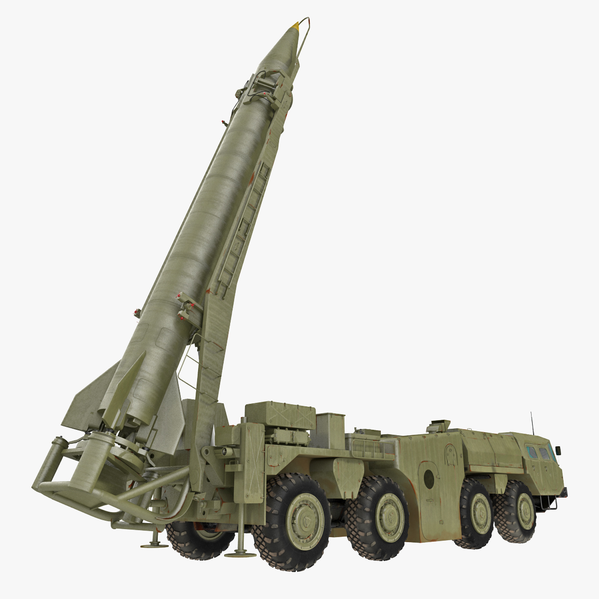 3d model of scud missile launcher maz-543