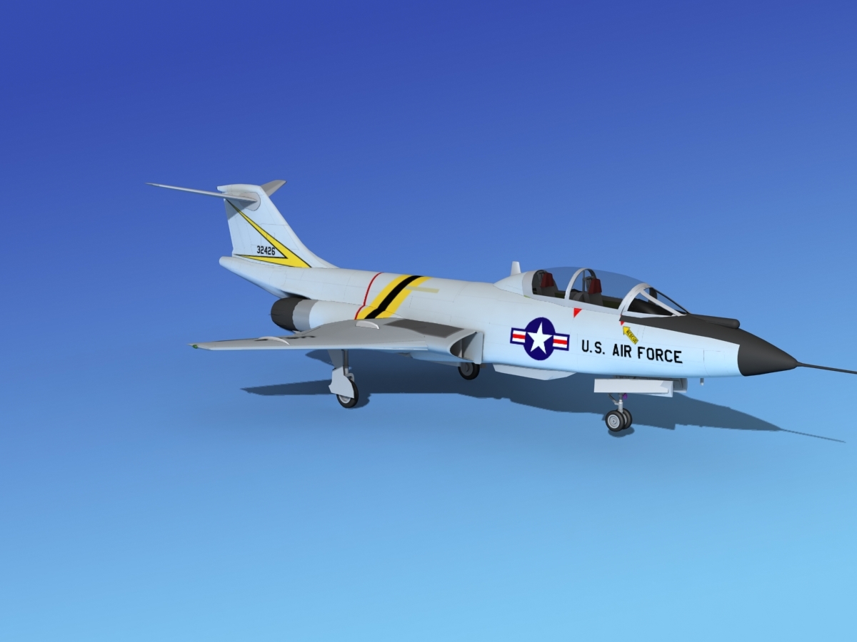 3d f-101 voodoo jet fighters model