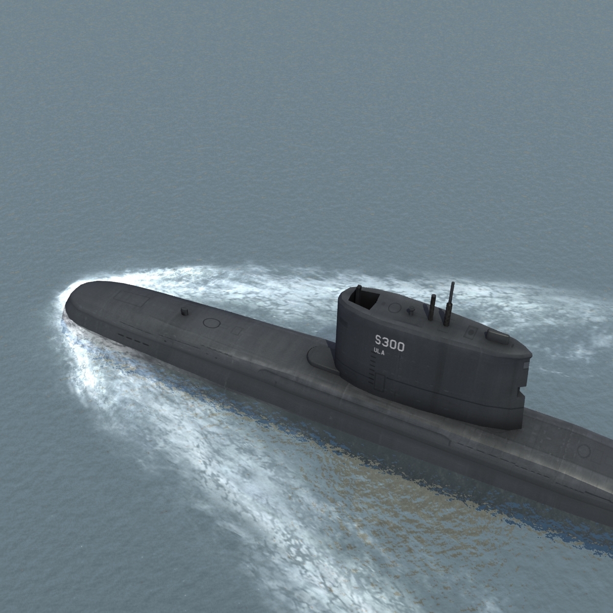 3d model ula class attack submarine