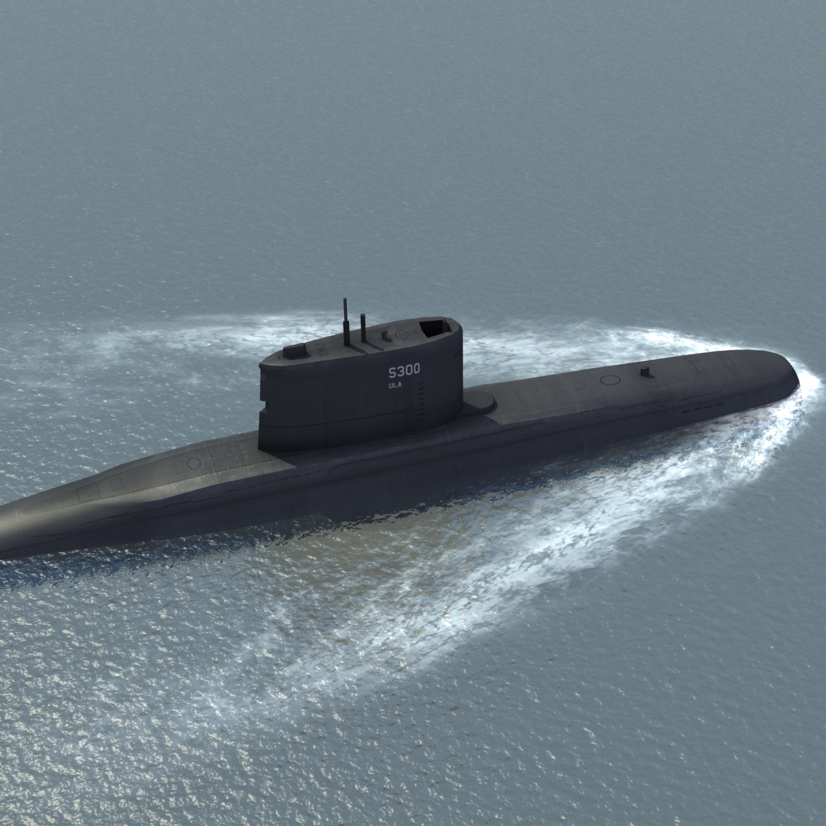 3d model ula class attack submarine