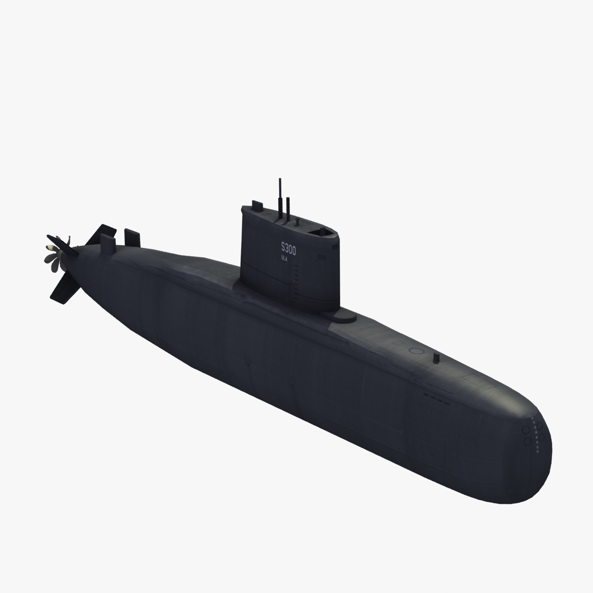 3d model ula class attack submarine