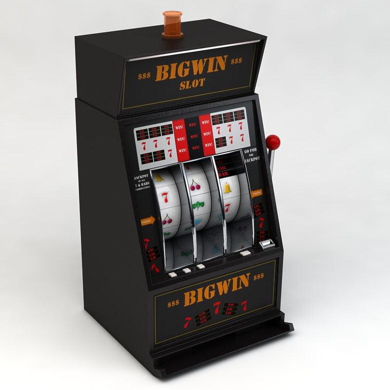 casino slot machine 3d obj