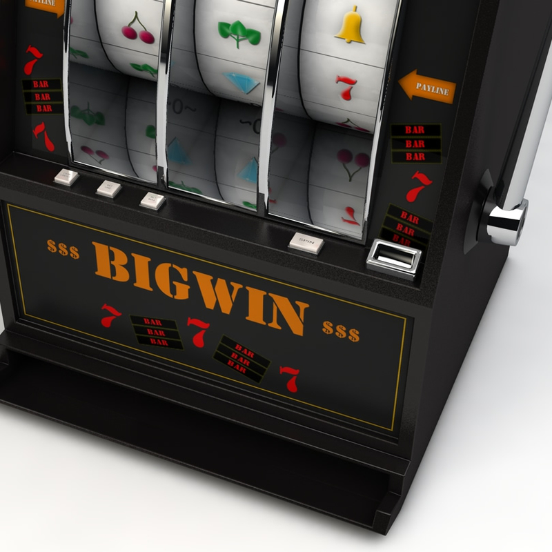casino slot machine 3d obj