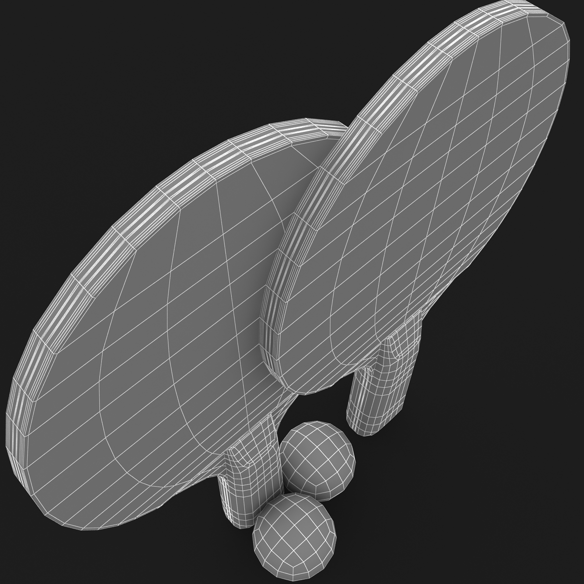 3d model realistic ping pong paddle