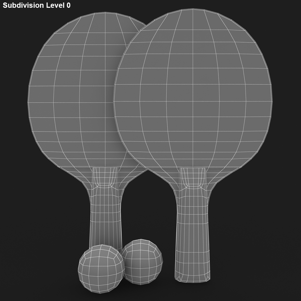 3d model realistic ping pong paddle