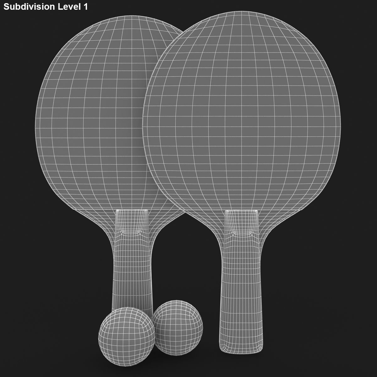 3d model realistic ping pong paddle