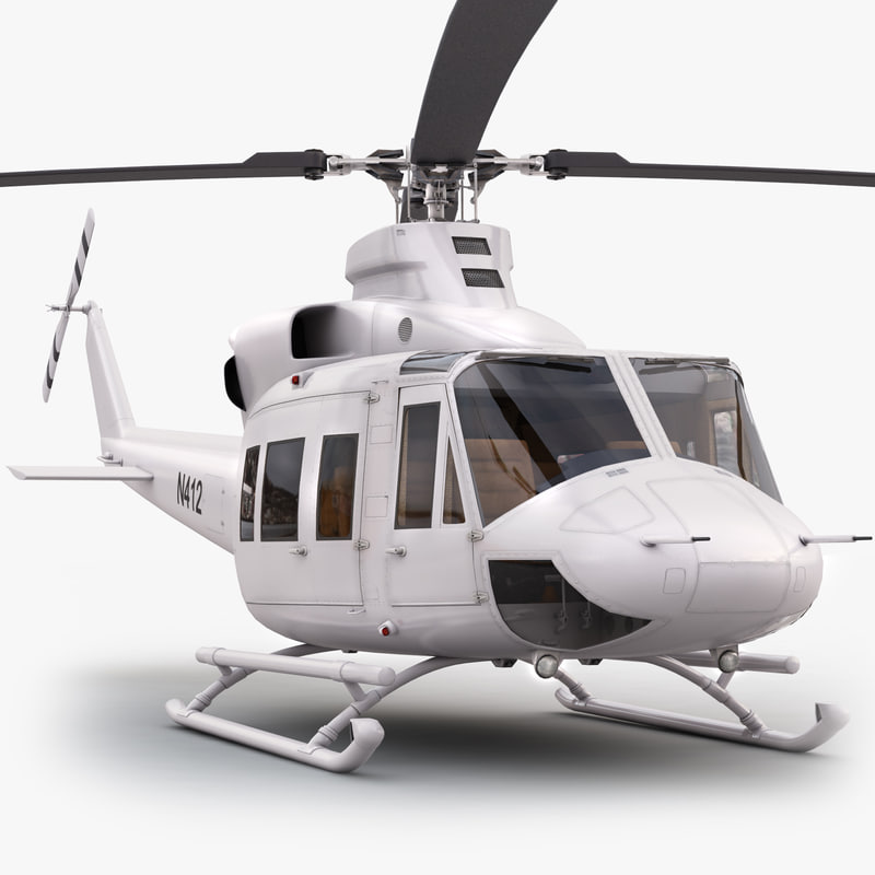 eurocopter bell 412 generic 3d model